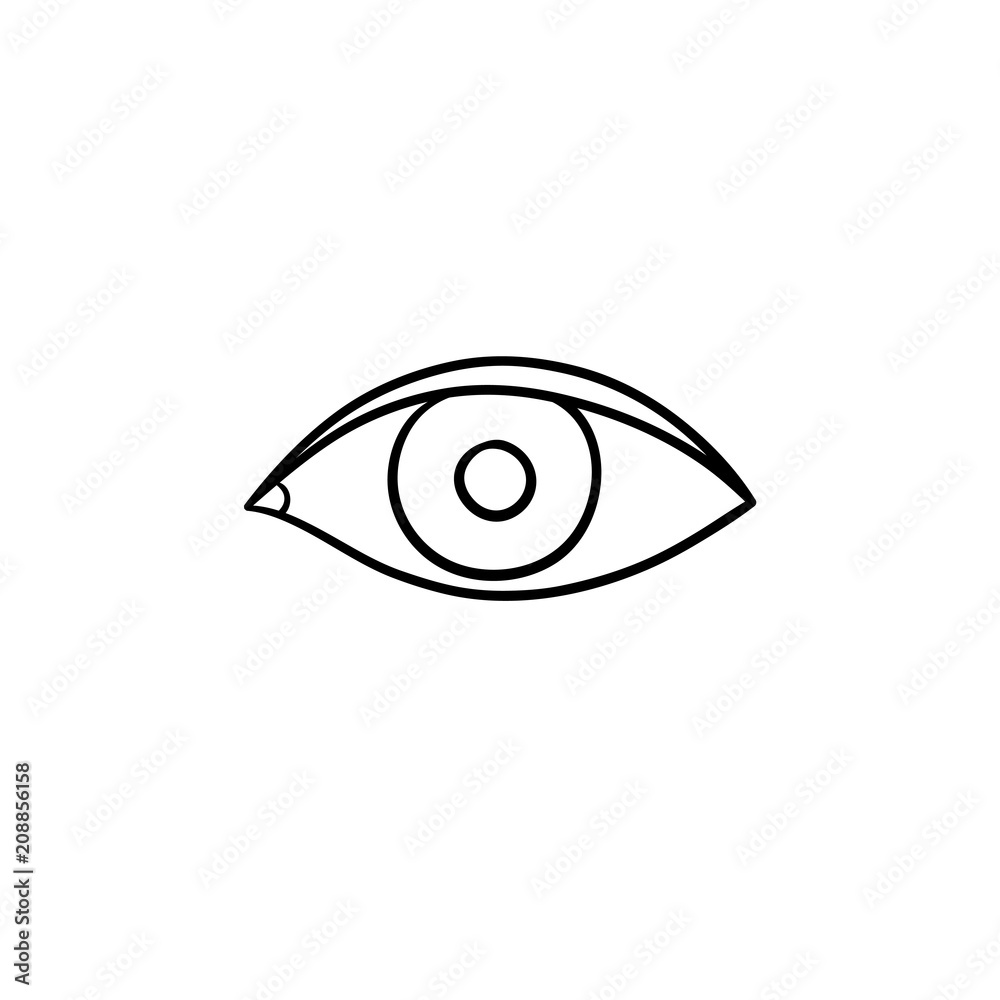 An eye hand drawn outline doodle icon. Eye iris and humans sight ...