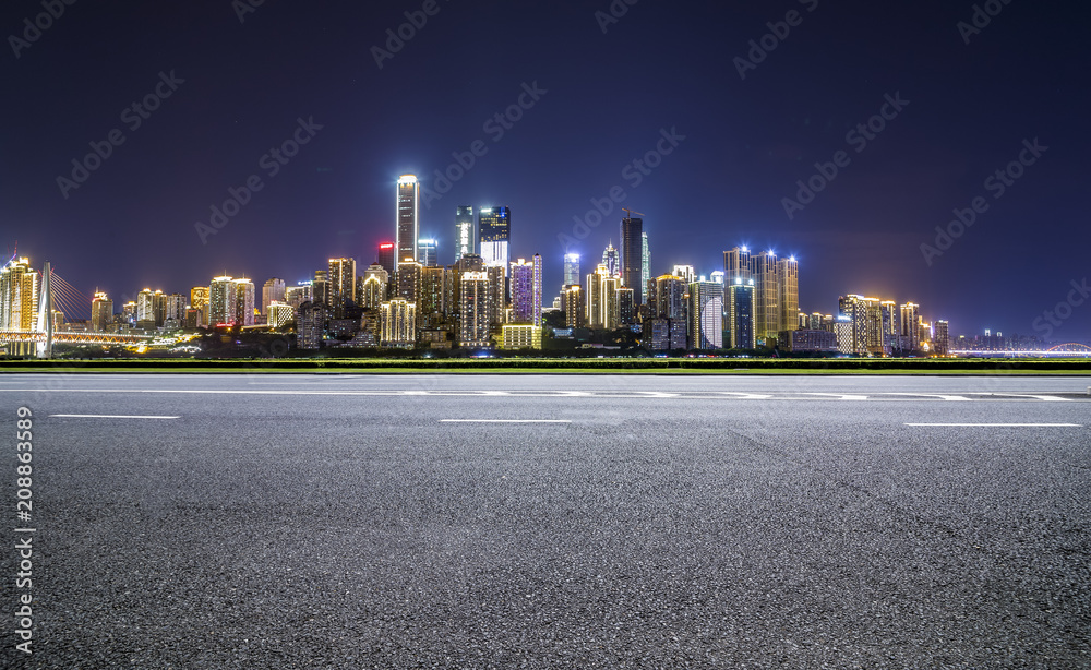 Empty Street Side View