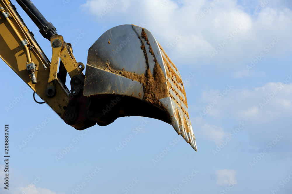 earth, earthworks, excavator, bucket, layer, removal, mining, heavy ...