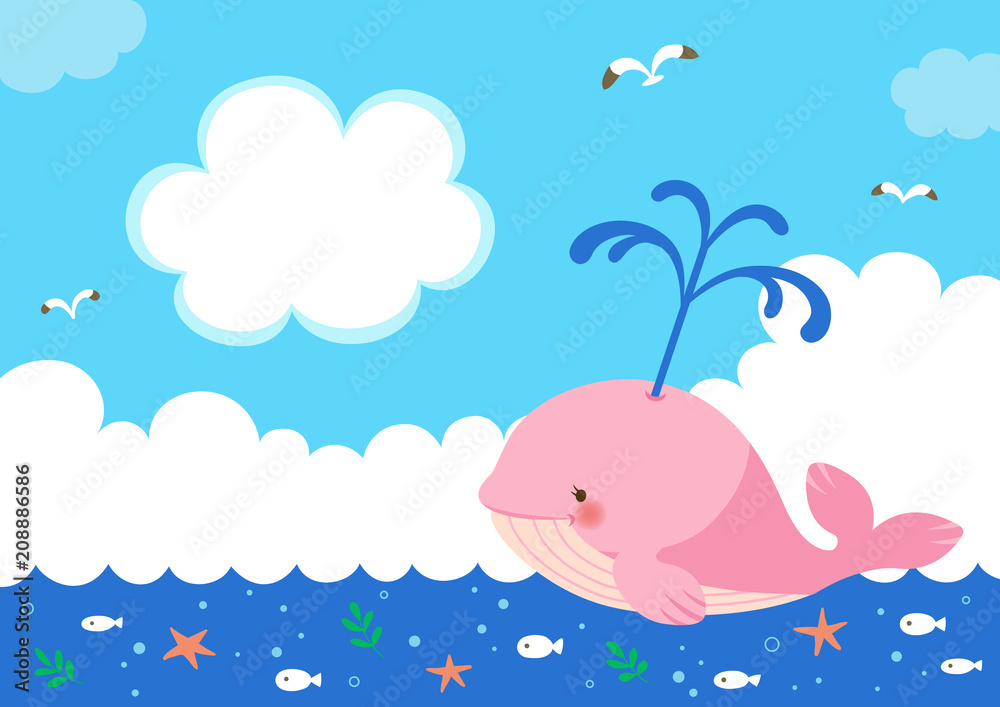 Pink Whale Clip Art