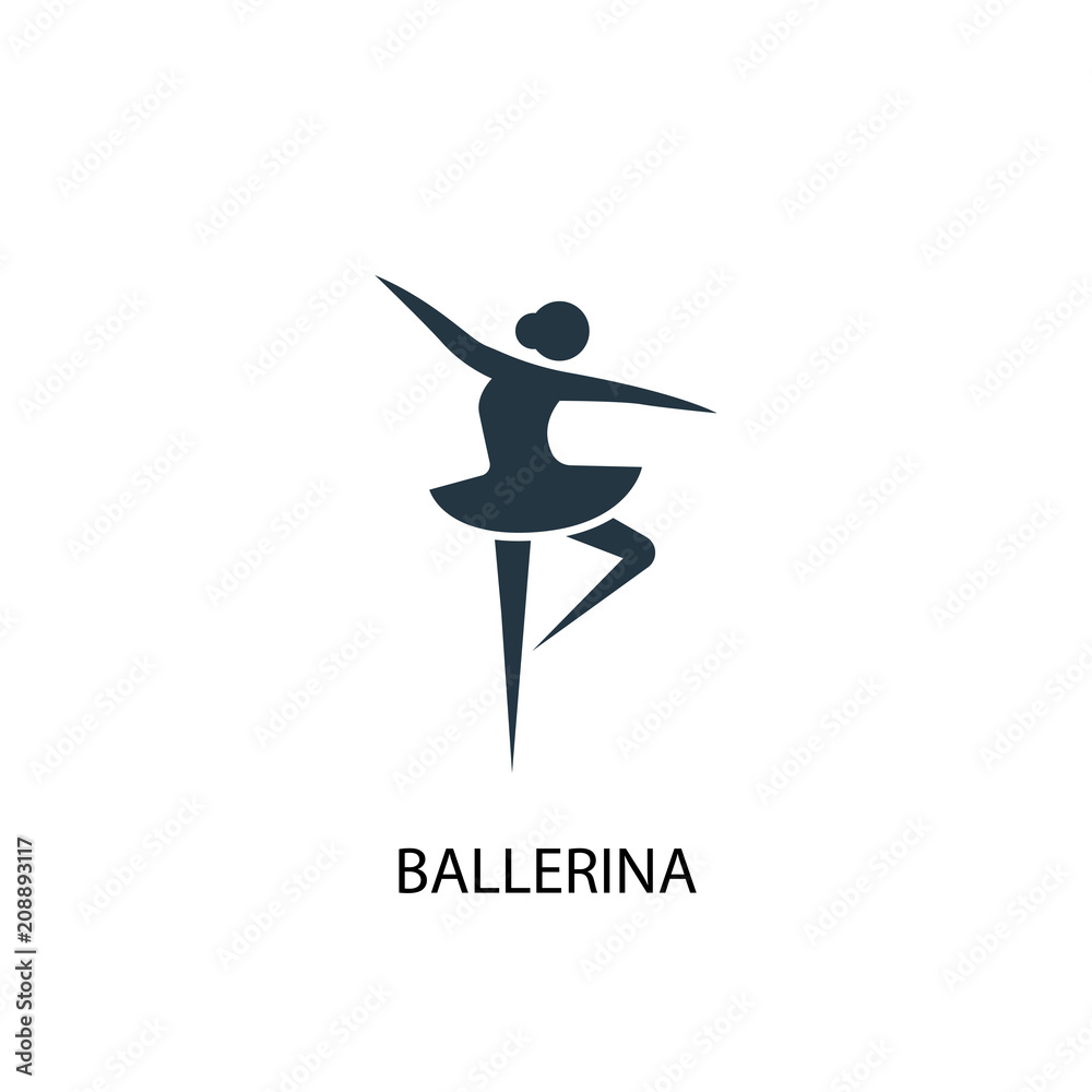 ballerina icon. Simple element illustration Stock Vector | Adobe Stock