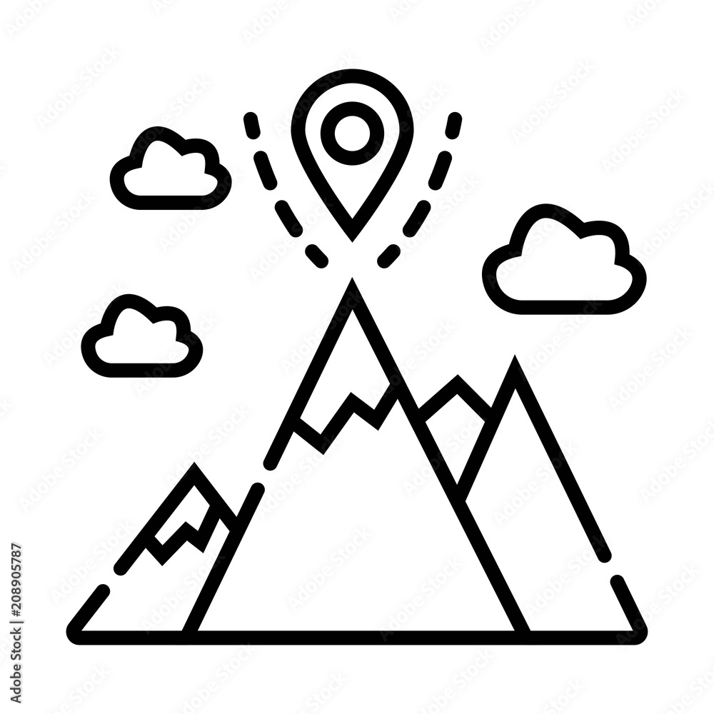 Core values: mission icon flag line symbol Stock Vector | Adobe Stock