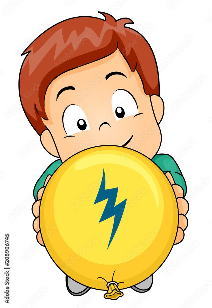 Kid Boy Friction Symbol Balloon Illustration Stock Vector | Adobe Stock