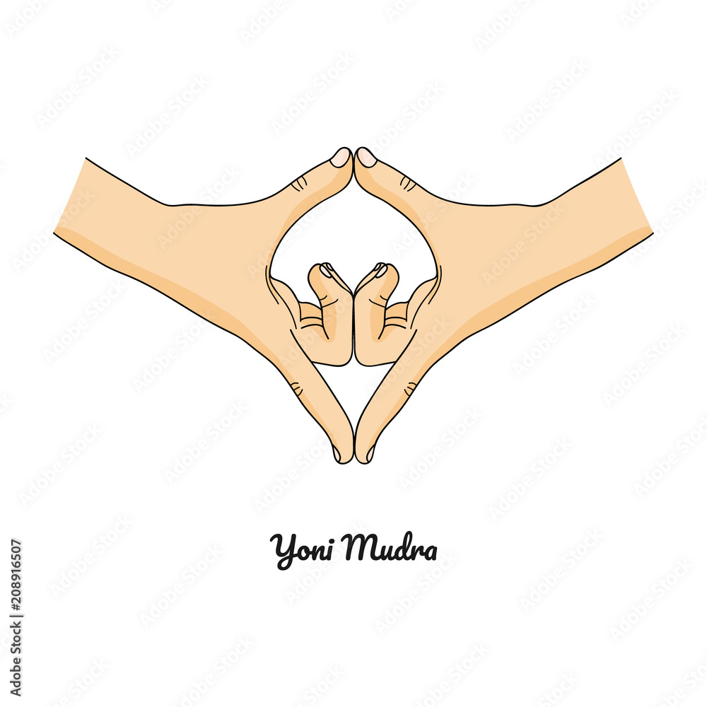 Yoni Mudra / Gesture of the Source. Vector. Stock Vector | Adobe Stock