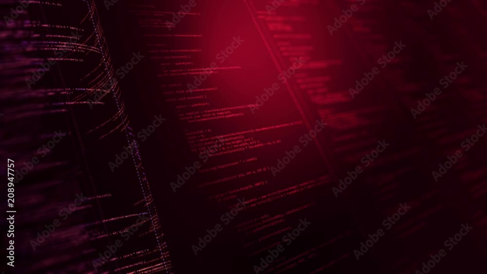 Red Programming C Code Background Animated Computer Script Programming Code As Technology
