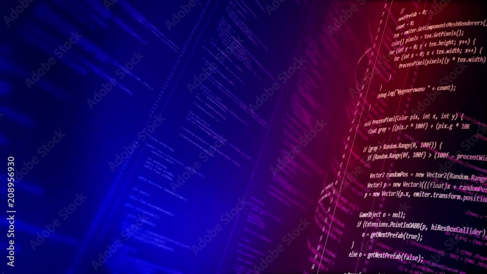 Programming C Code Background Loop Animated Computer Script Programming Code As Technology