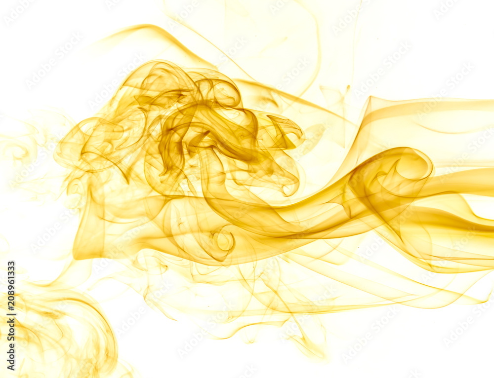 Yellow Smoke White Background