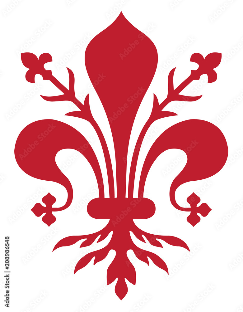 Giglio rosso simbolo di Firenze Stock ベクター | Adobe Stock
