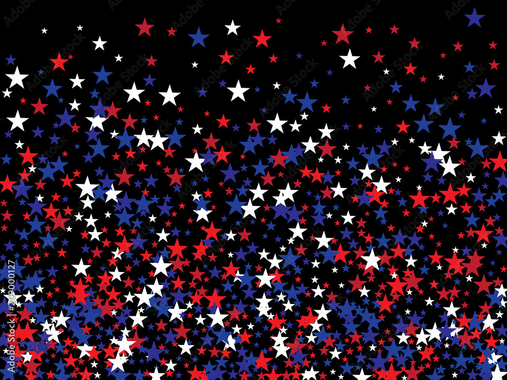 Patriotic 4th of July, Independence Day of America Stars Confetti ...