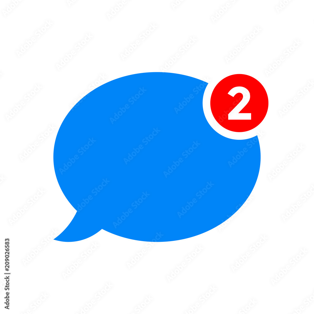 New chat message notification vector icon Stock Vector | Adobe Stock