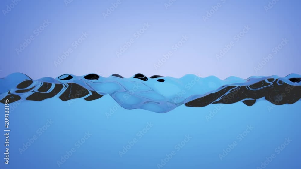 Half empty water tank animation. Splashing clean water loopable ...