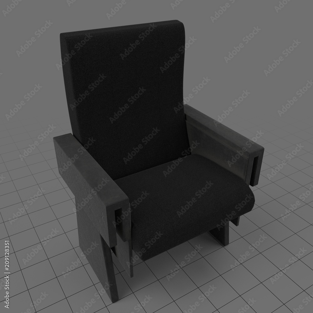 Open movie chair Stock 3D asset | Adobe Stock