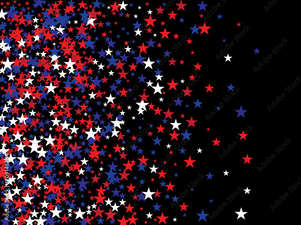 Patriotic 4th of July, Independence Day of America Stars Confetti ...