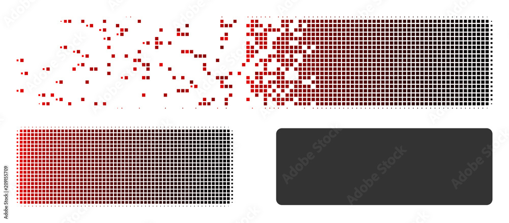 Vetor de Vector minus icon in sparkle, pixelated halftone and undamaged ...