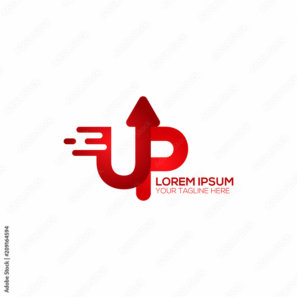up logo design Stock Vector | Adobe Stock