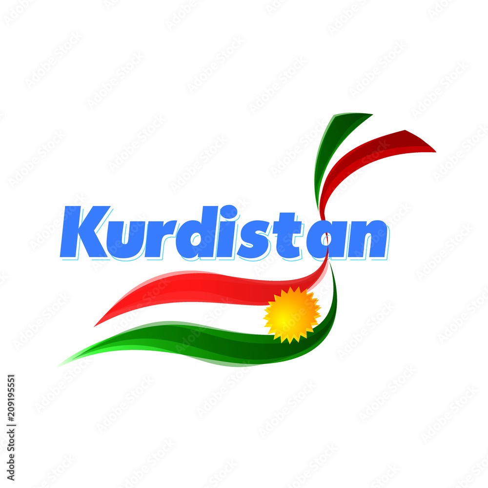 Kurdish Flag, allay Kurdistan, Kurd u Kurdistan, logo, flag Stock ...