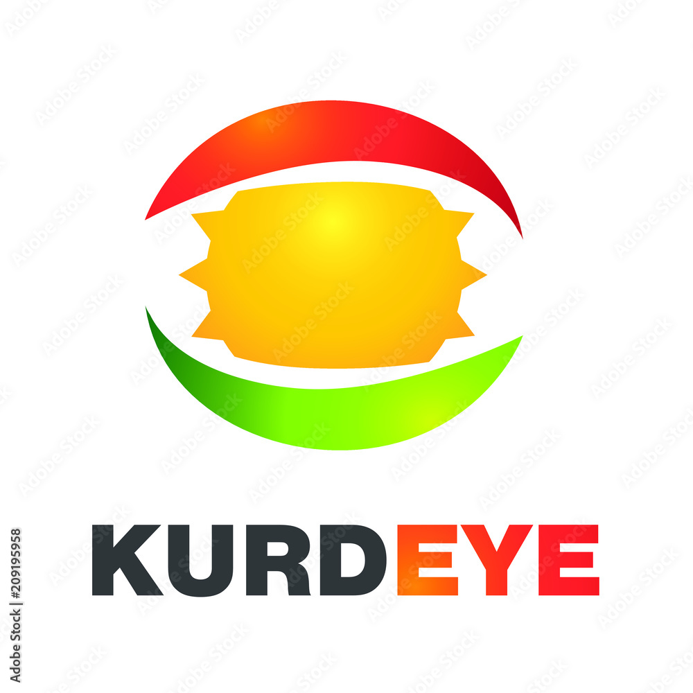 Kurdish Flag, allay Kurdistan, Kurd u Kurdistan, logo, flag Stock ...