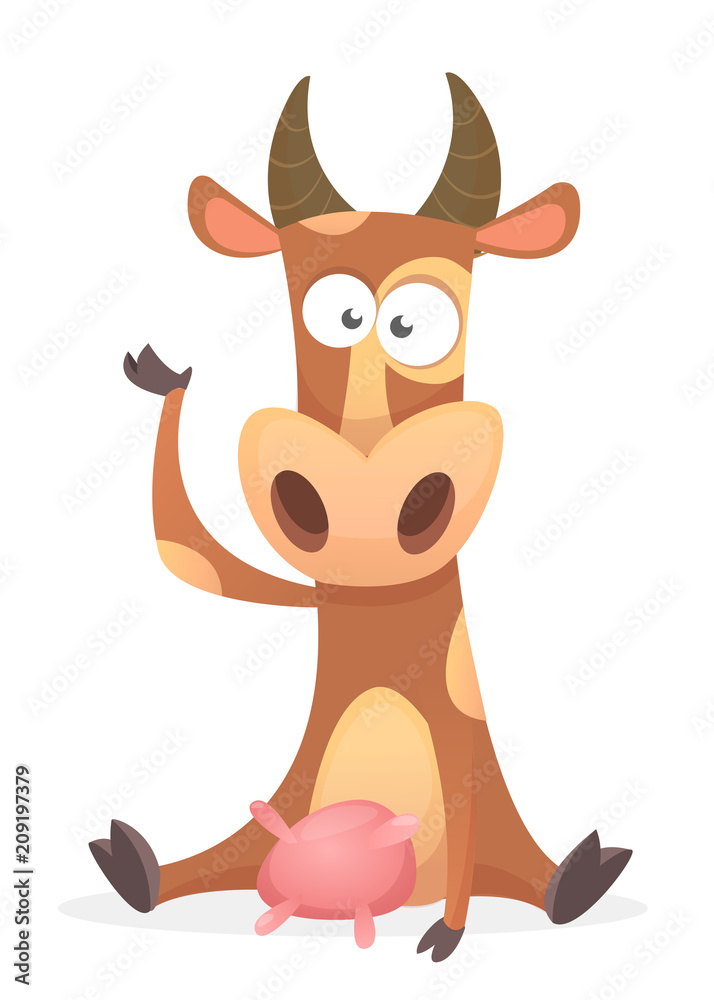 Funny Cartoon Cow