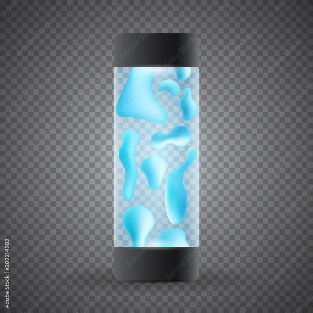 3d realistic lava lamp isolated on transparent background. Vector ...