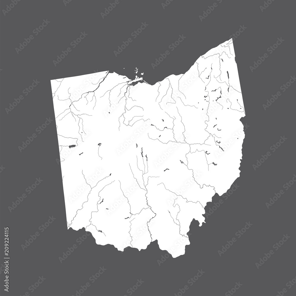 U.S. states - map of Ohio. Please look at my other images of ...