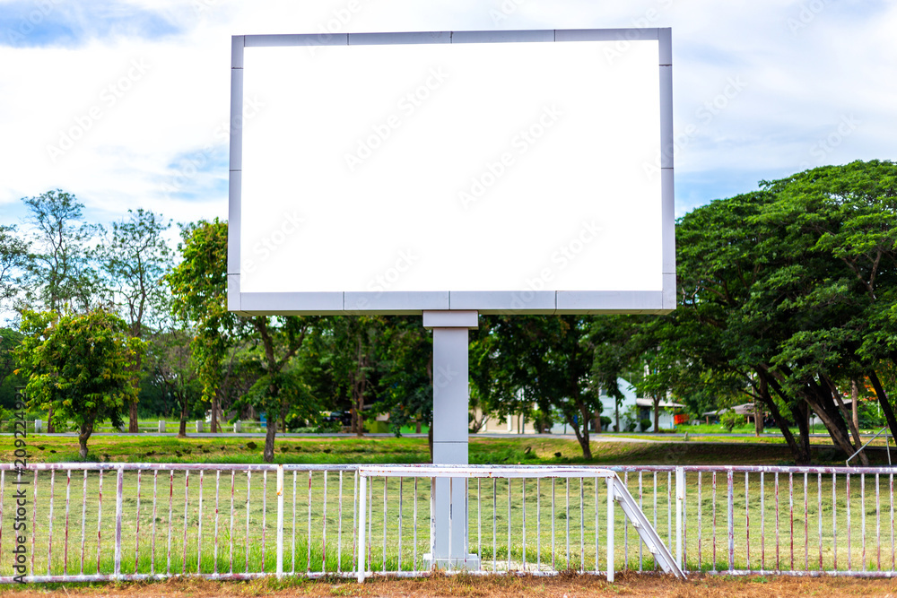 Digital blank scoreboard at football stadium with running track in ...