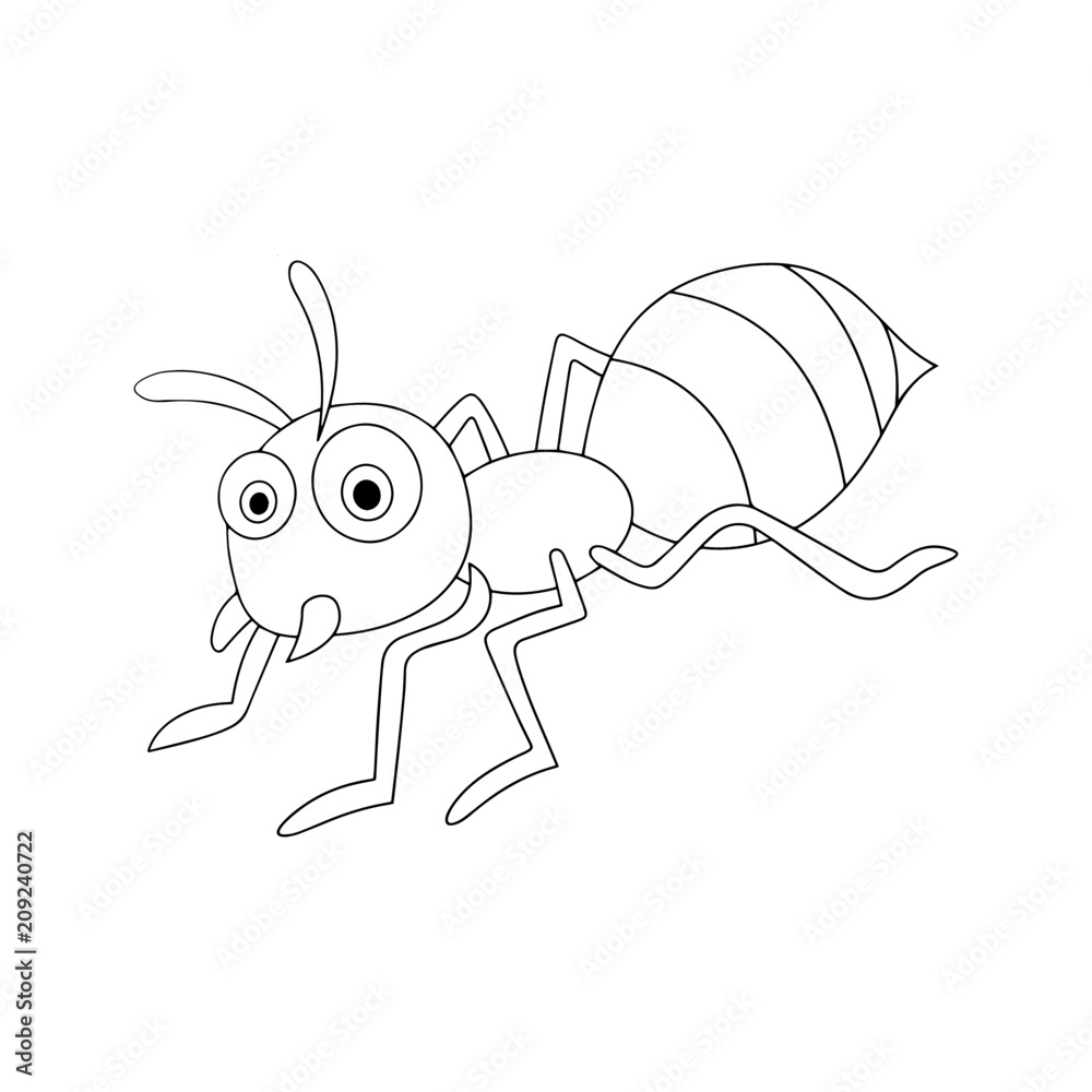 Ant cartoon illustration isolated on white background for children ...