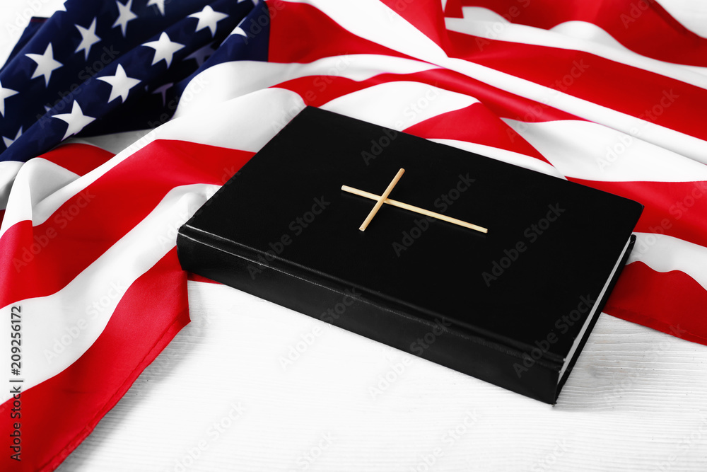 The Holy Bible and the American Flag Stock Photo | Adobe Stock