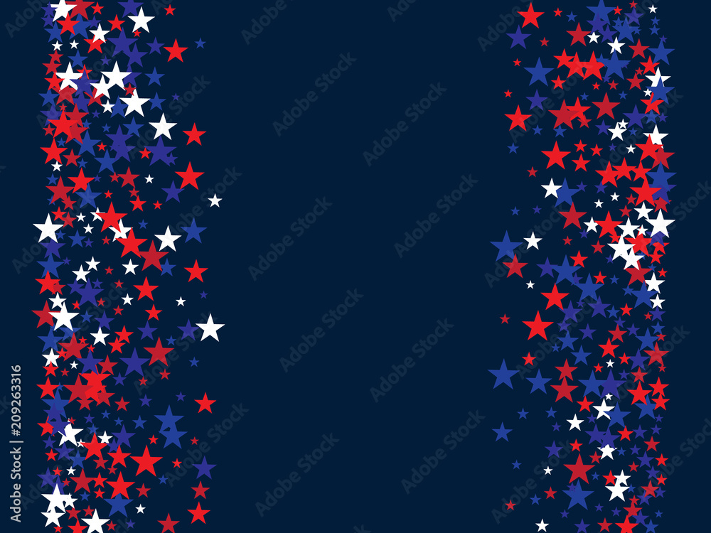 Patriotic 4th of July, Independence Day of America Stars Confetti ...
