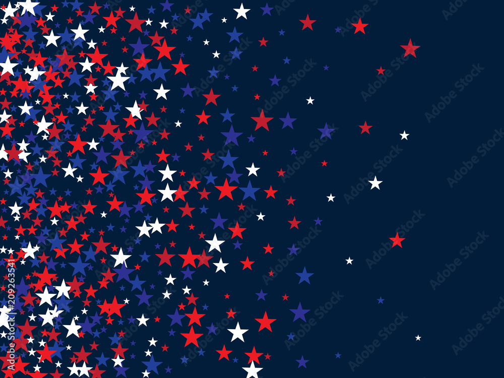 Patriotic 4th of July, Independence Day of America Stars Confetti ...