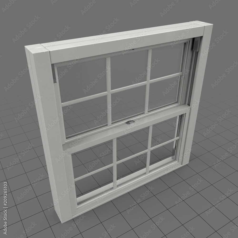 Closed window Stock 3D asset | Adobe Stock