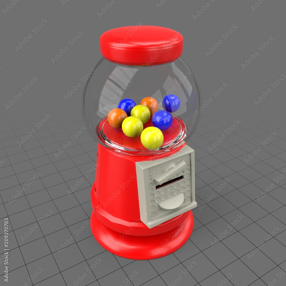 Small gumball machine Stock 3D asset | Adobe Stock