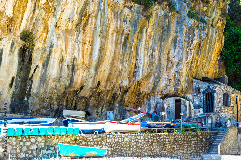 Fiordo di Furore beach. Furore Fjord, Amalfi Coast, Positano, Naples ...