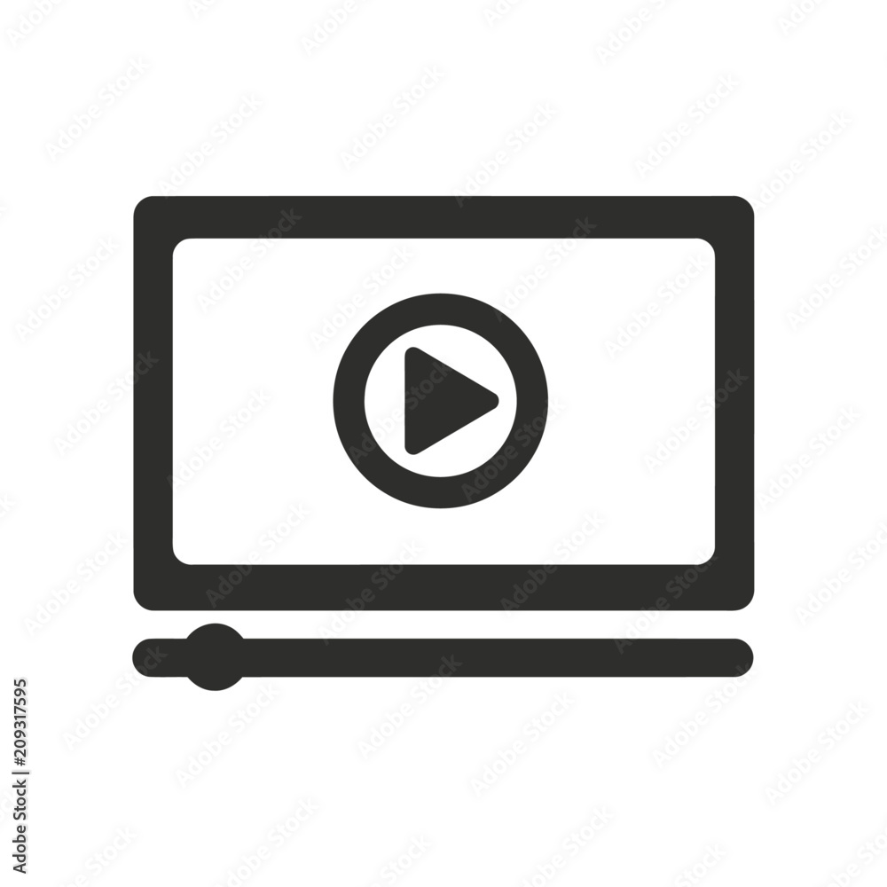 Video player icon. Play symbol. Streaming sign. Stock Vector | Adobe Stock