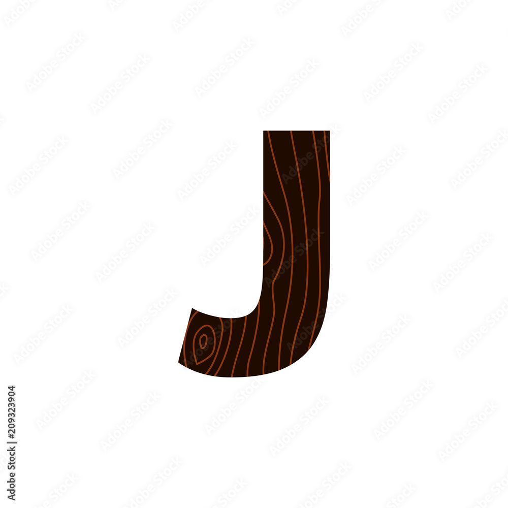 Vector Logo Letter J Wood Texture Stock Vector | Adobe Stock