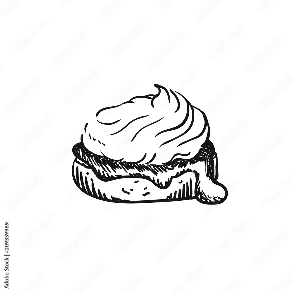 scones sketch Stock Vector | Adobe Stock