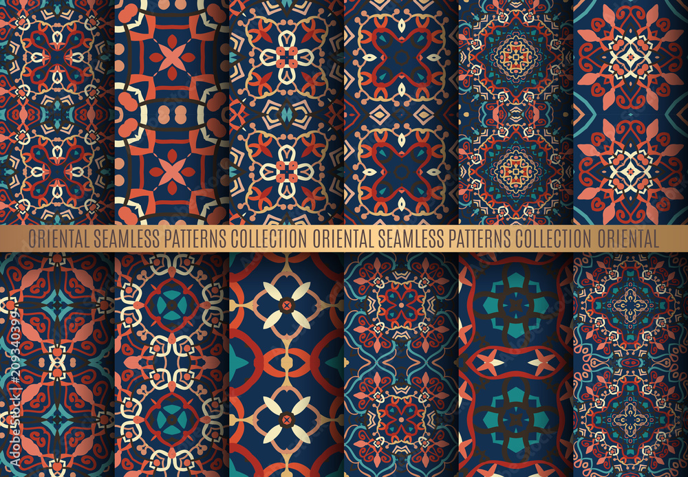 Colorful Arabesque Patterns Stock Vector | Adobe Stock