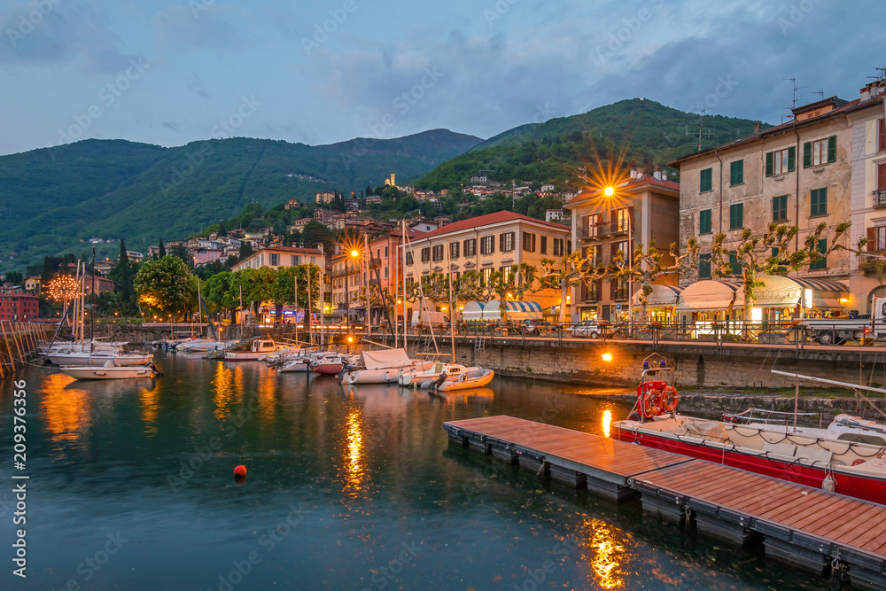 holidays in Italy - a view of a city Bellano, with the most beautiful ...