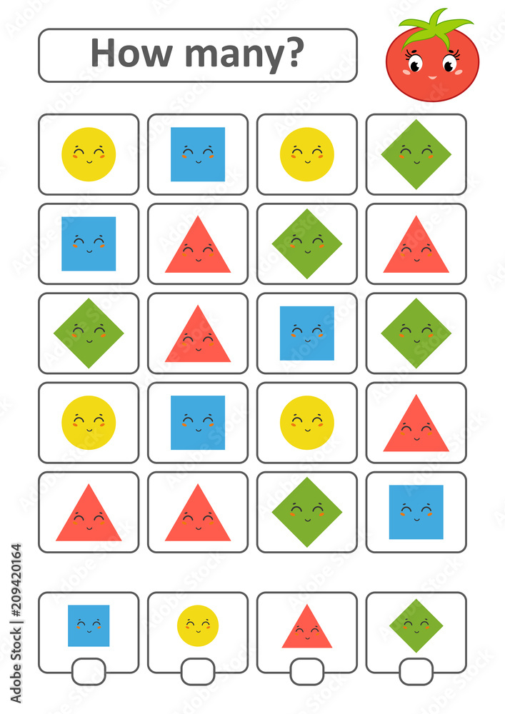 Counting game for preschool children. The study of mathematics. How ...