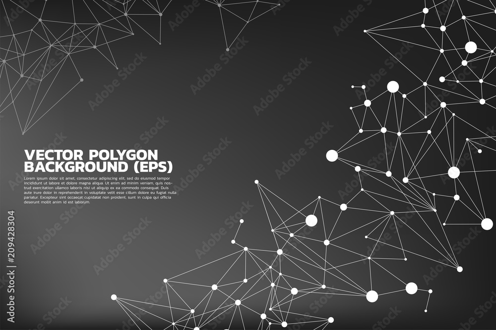 Network Connecting dot polygon background : Concept of Network ...