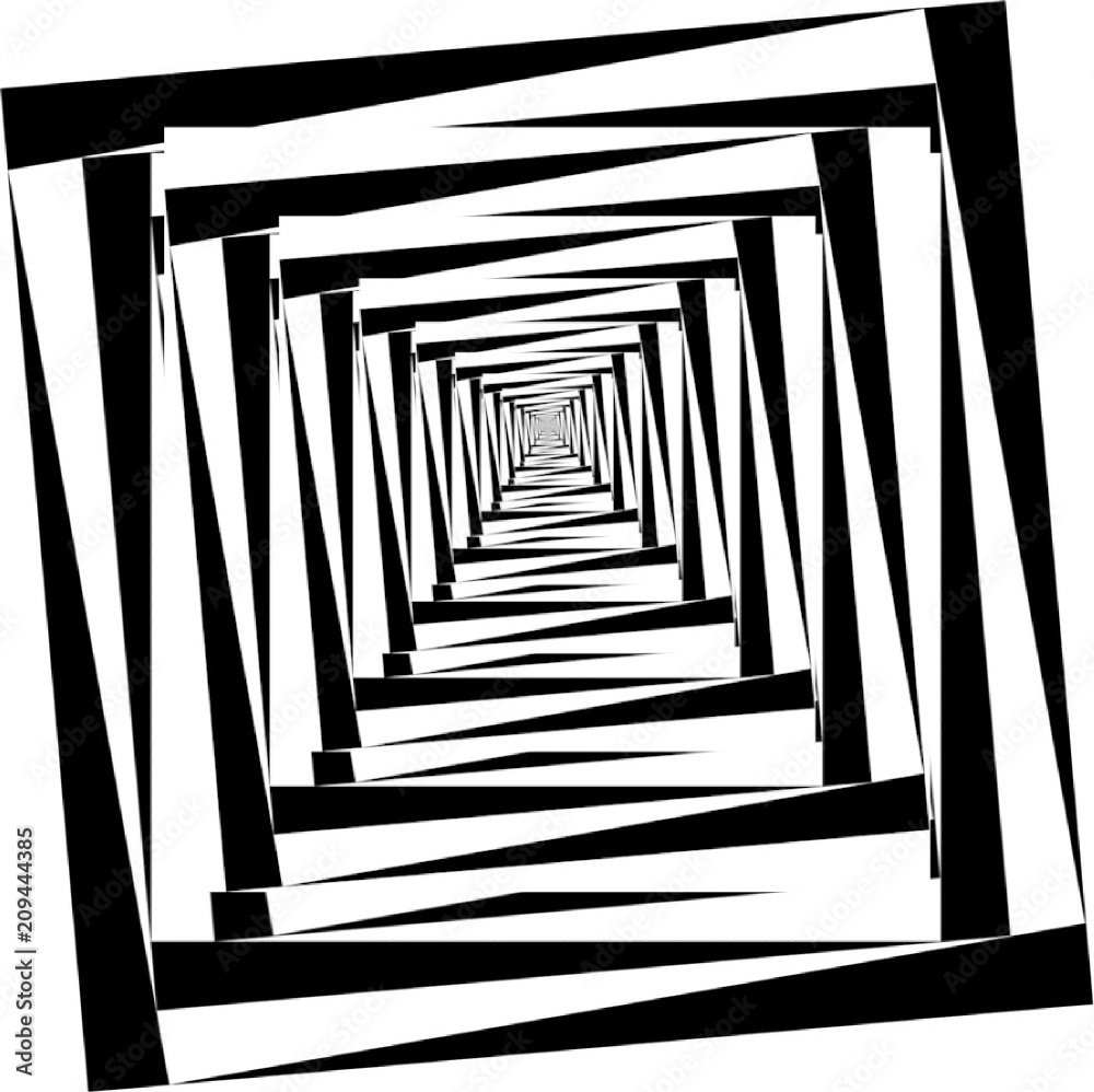 A tunnel with an optical illusion of motion to infinity Stock Vector ...