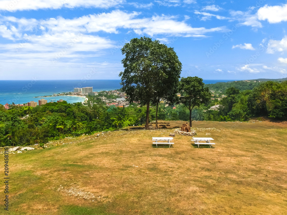 Jamaican Beach A. Caribbean beach on the northern coast of Jamaica ...
