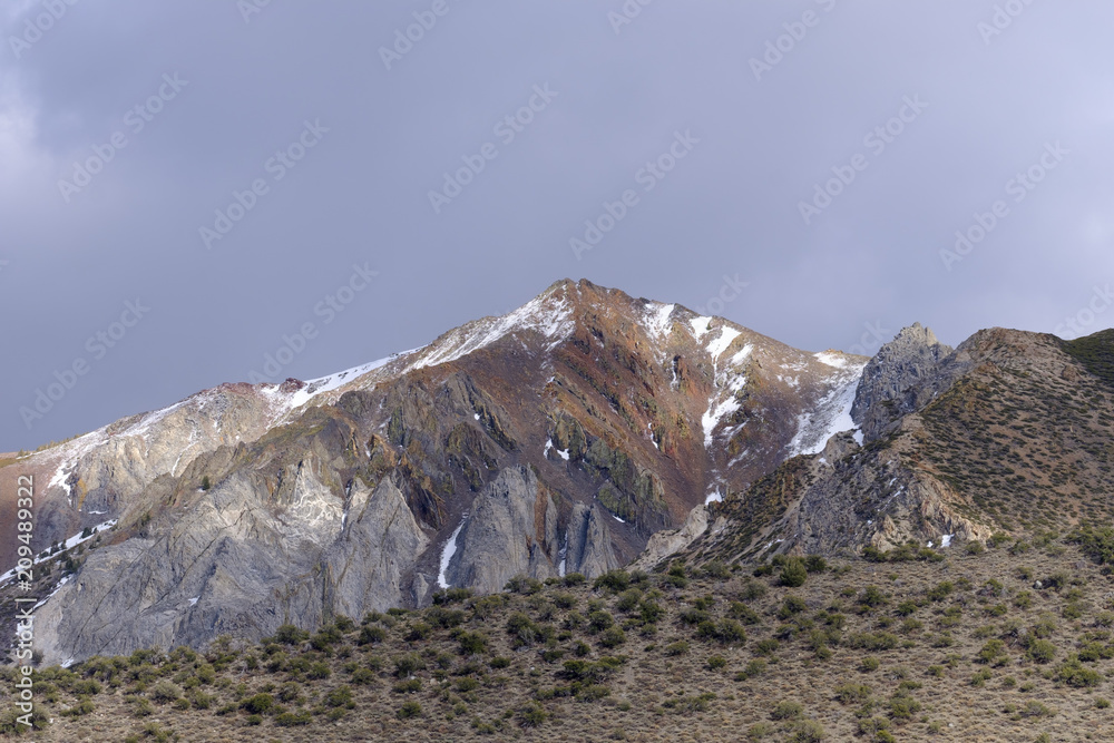Convict Lake and the Sherwin Range mountains surrounding the lake part ...