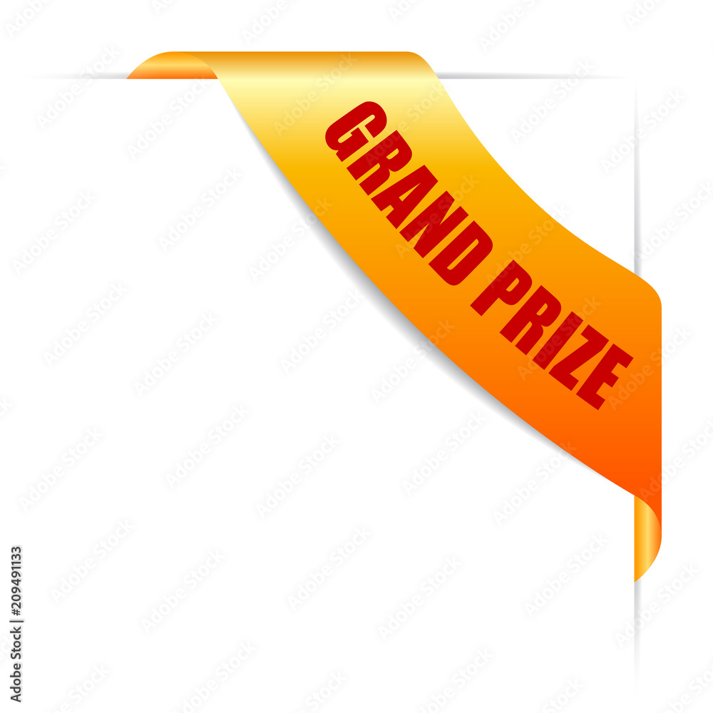 Grand prize award vector ribbon Stock Vector | Adobe Stock