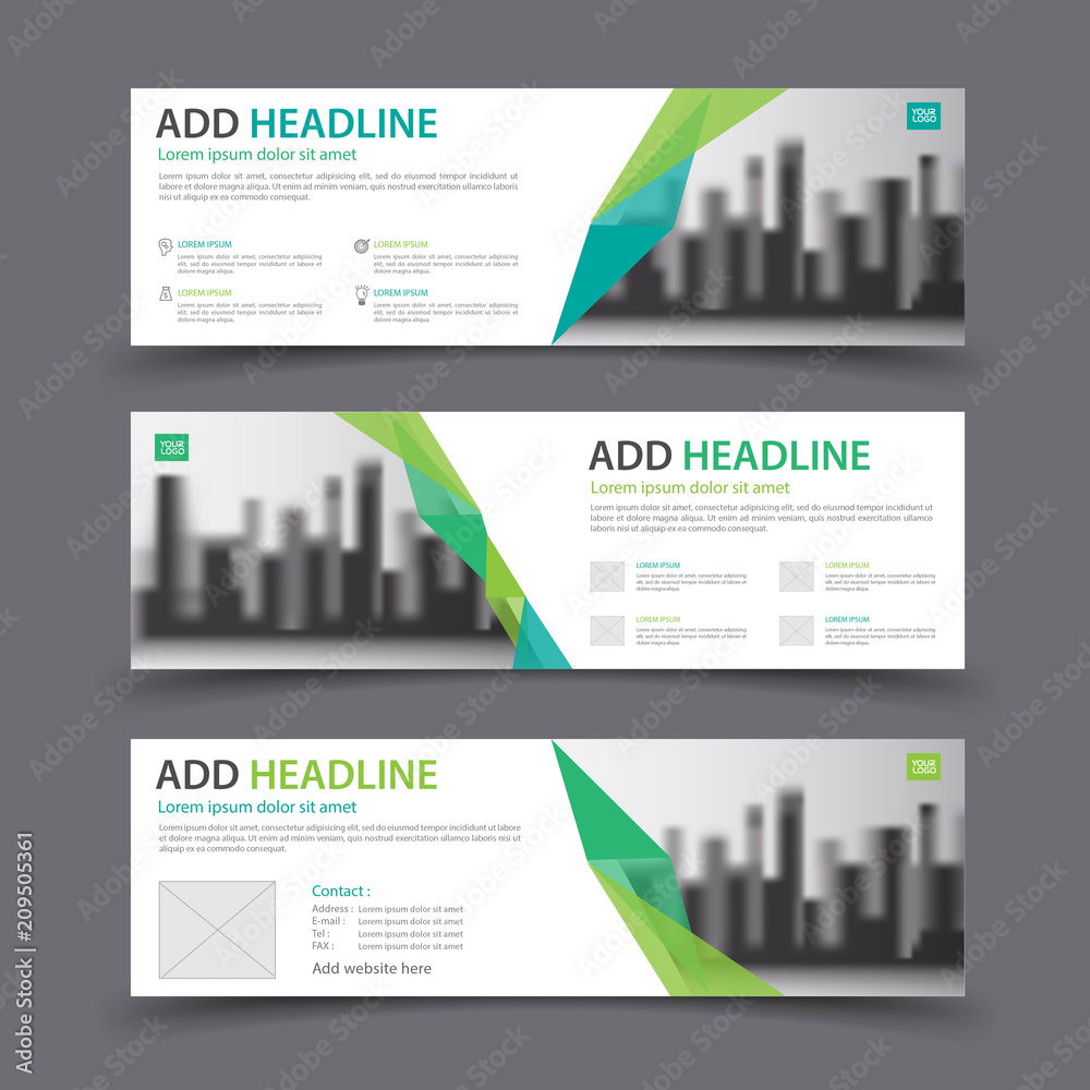 Banner template vector, abstract background, web banner template ...