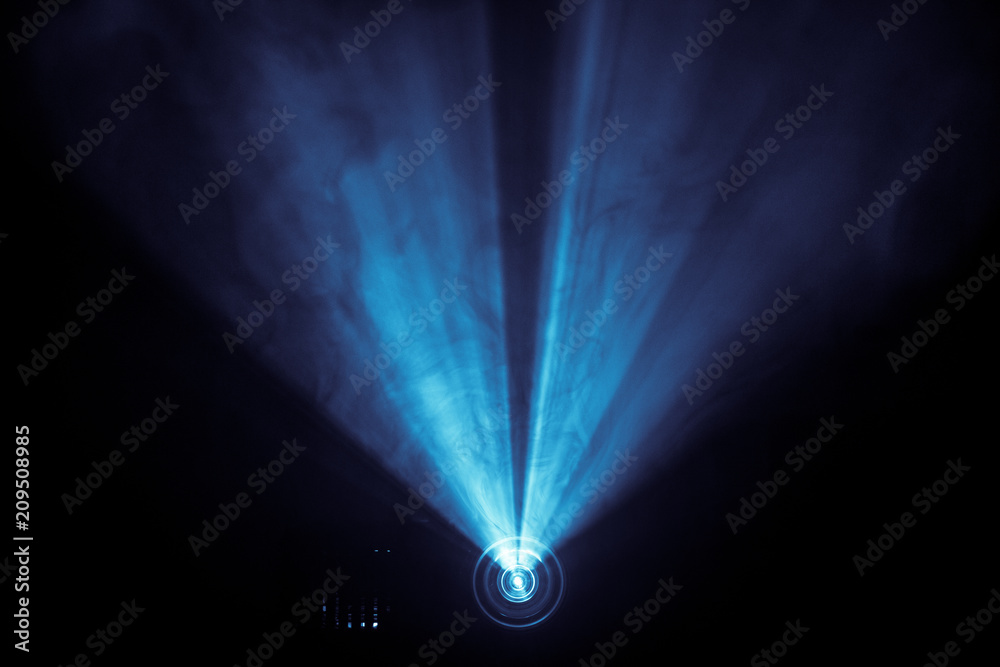 colorful beautiful spotlight . wide lens equipment for show ...