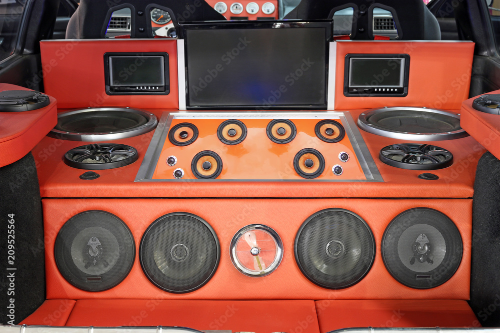 car powerful audio system custom Stock Photo | Adobe Stock