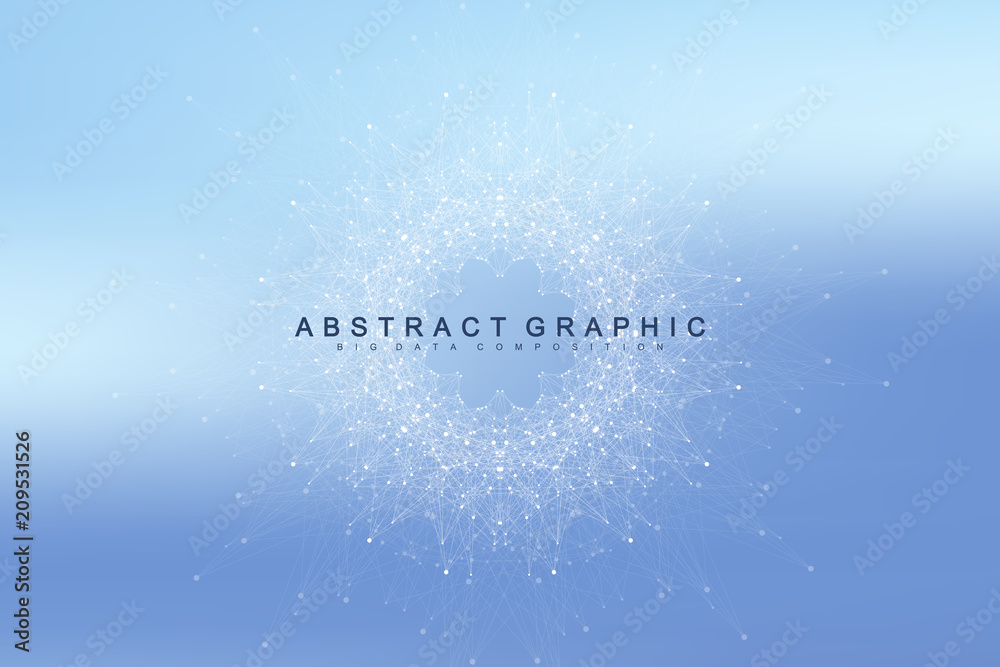 Big data visualization. Graphic abstract background communication ...