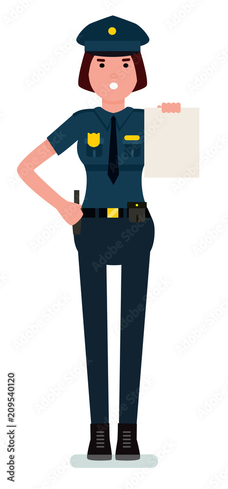 Female Police Officer Clipart