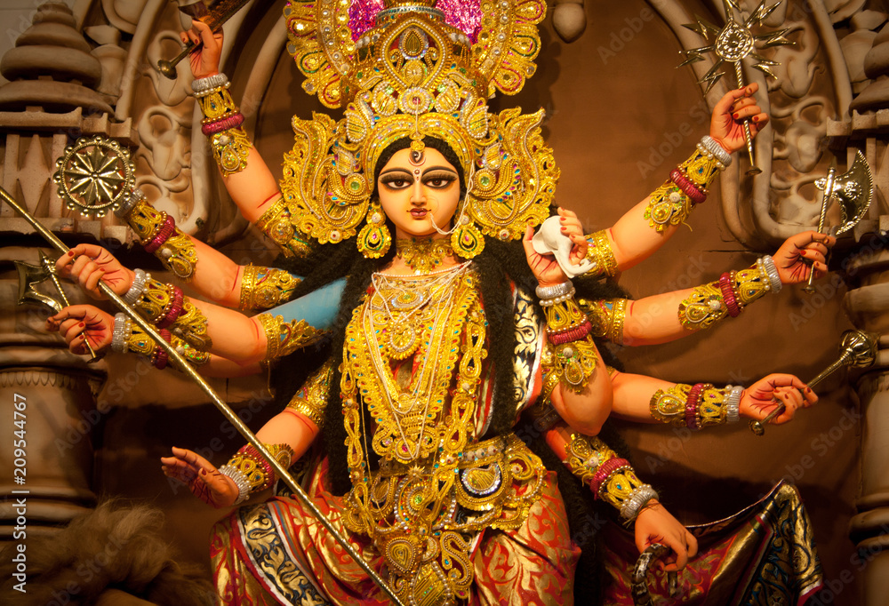 Goddess Durga - Festival of Bengal Stock Photo | Adobe Stock