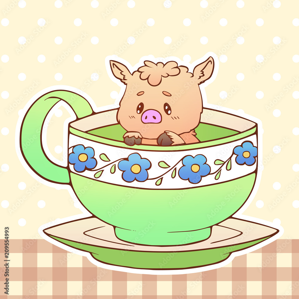 Cute Animals In Cups
